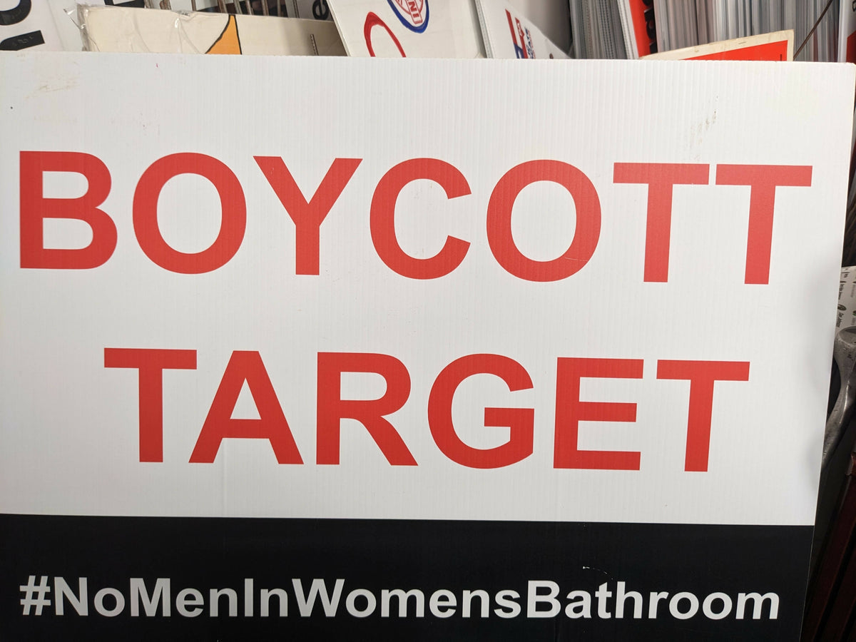 Boycott Target Sign — Shop To The Right